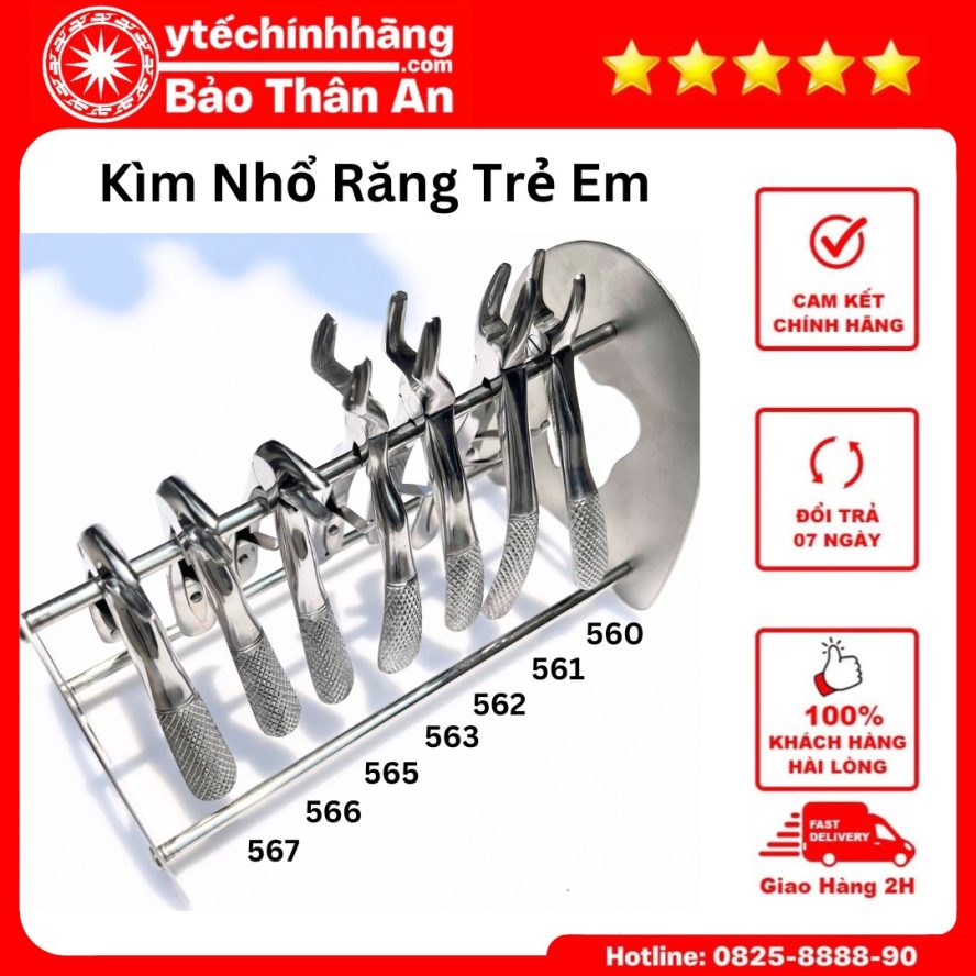Kìm Nhổ Răng Người Lớn Lẻ Các Số - Thiết Bị Y Tế Chính Hãng